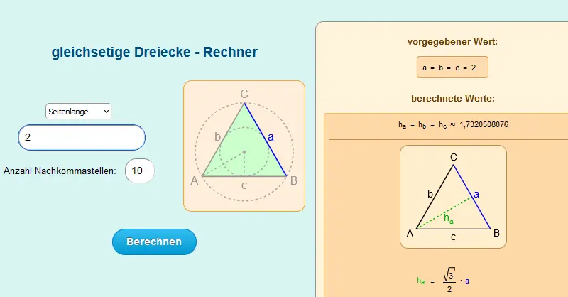 Geometrie Gleichseitiges Dreieck